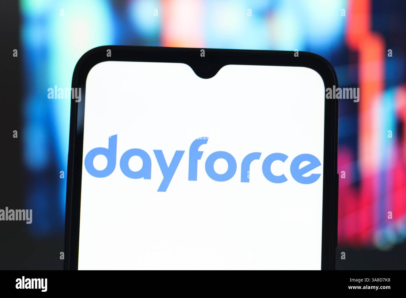 Canada. 28th Mar, 2025. In this photo illustration, the Dayforce logo ...