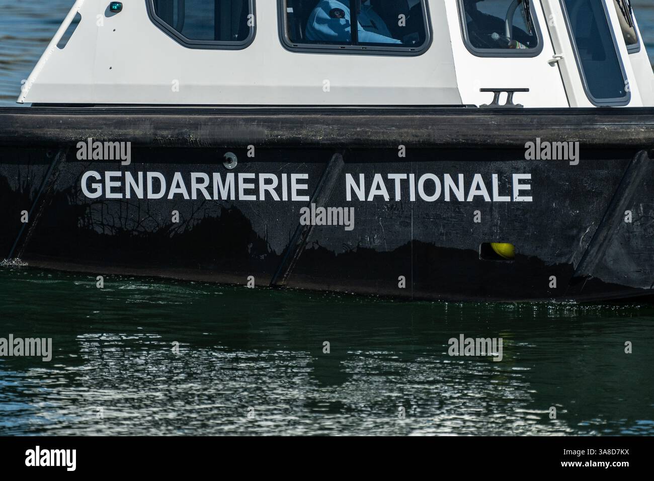 Kehl, Germany. 28th Mar, 2025. The lettering "GENDARMERIE NATIONALE ...