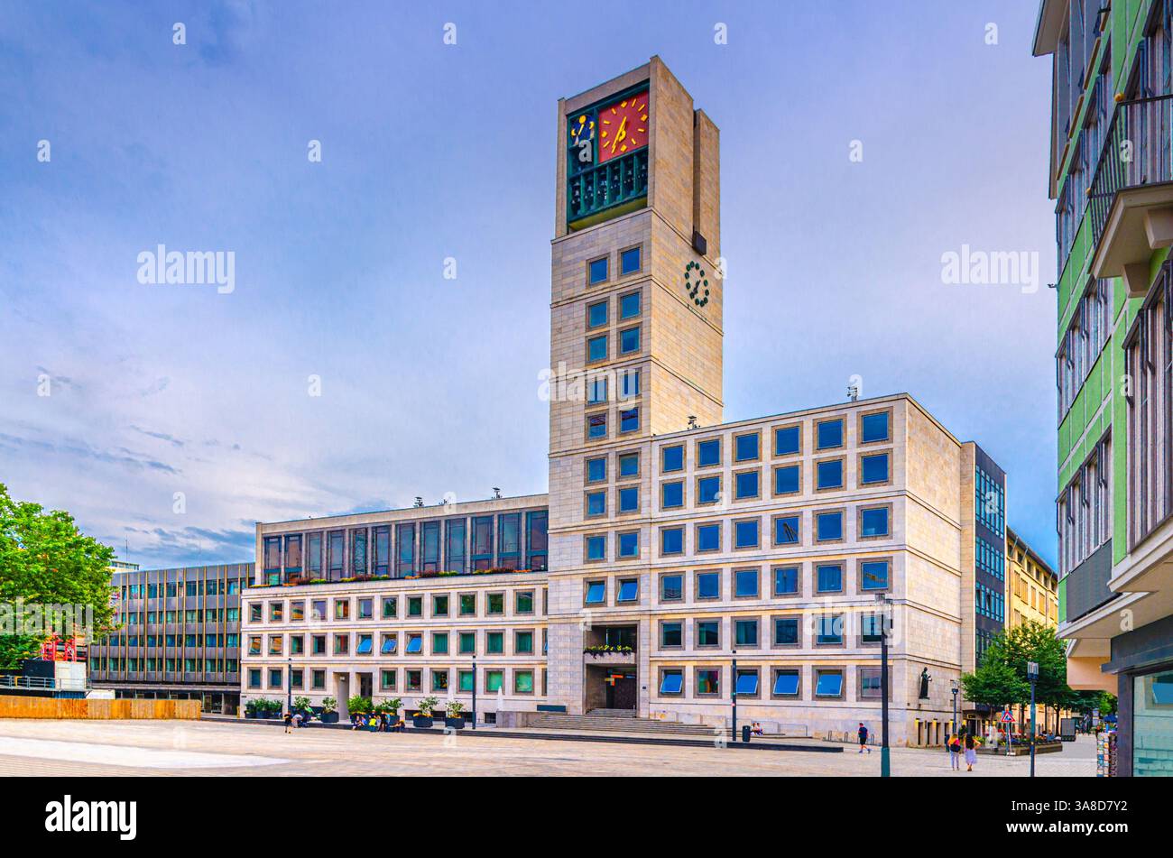 Stuttgart Town Hall Rathaus City Hall functional architecture building ...