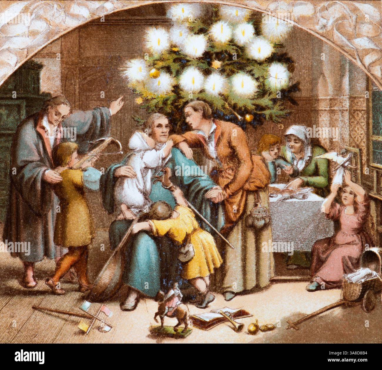 Christmas celebration at Luther´s home, scene from the ife of the ...