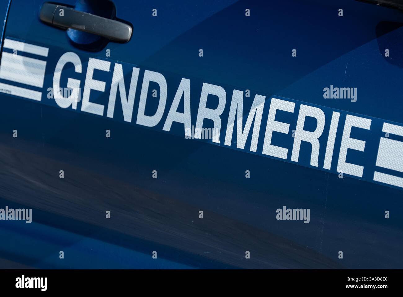 Kehl, Germany. 28th Mar, 2025. The lettering "GENDARMERIE" can be seen ...