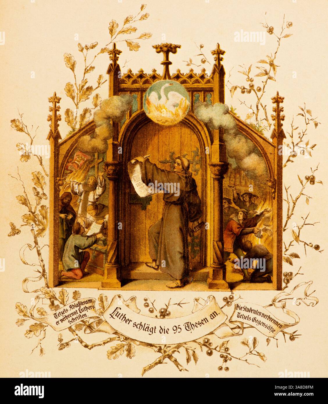 Martin Luther (1483-1546) Luther posting his ninety-five Theses on the ...