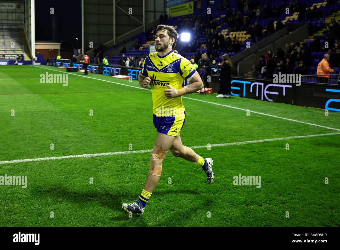 Warrington, UK. 28th Mar, 2025. Adam Holroyd of Warrington Wolves in ...
