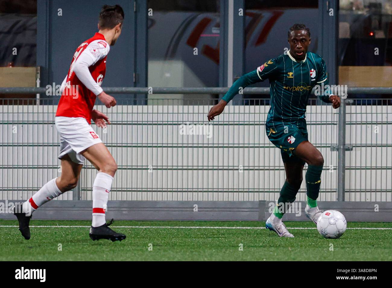 MAASTRICHT, NETHERLANDS - MARCH 28: Chardi Landu of FC Emmen runs with ...