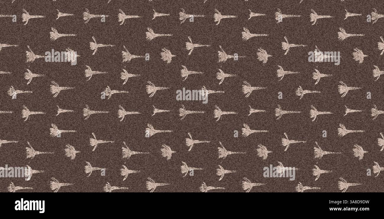 Mocha brown linen floral patterns seamless patterns border design ...