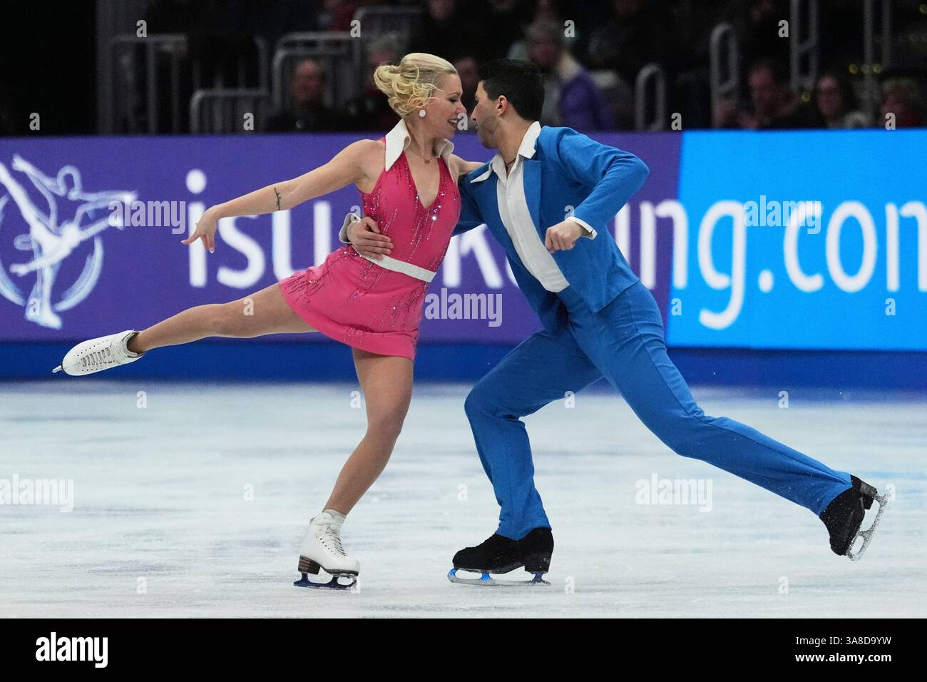 Marjorie Lajoie and Zachary Lagha, of Canada, perform during the ice ...