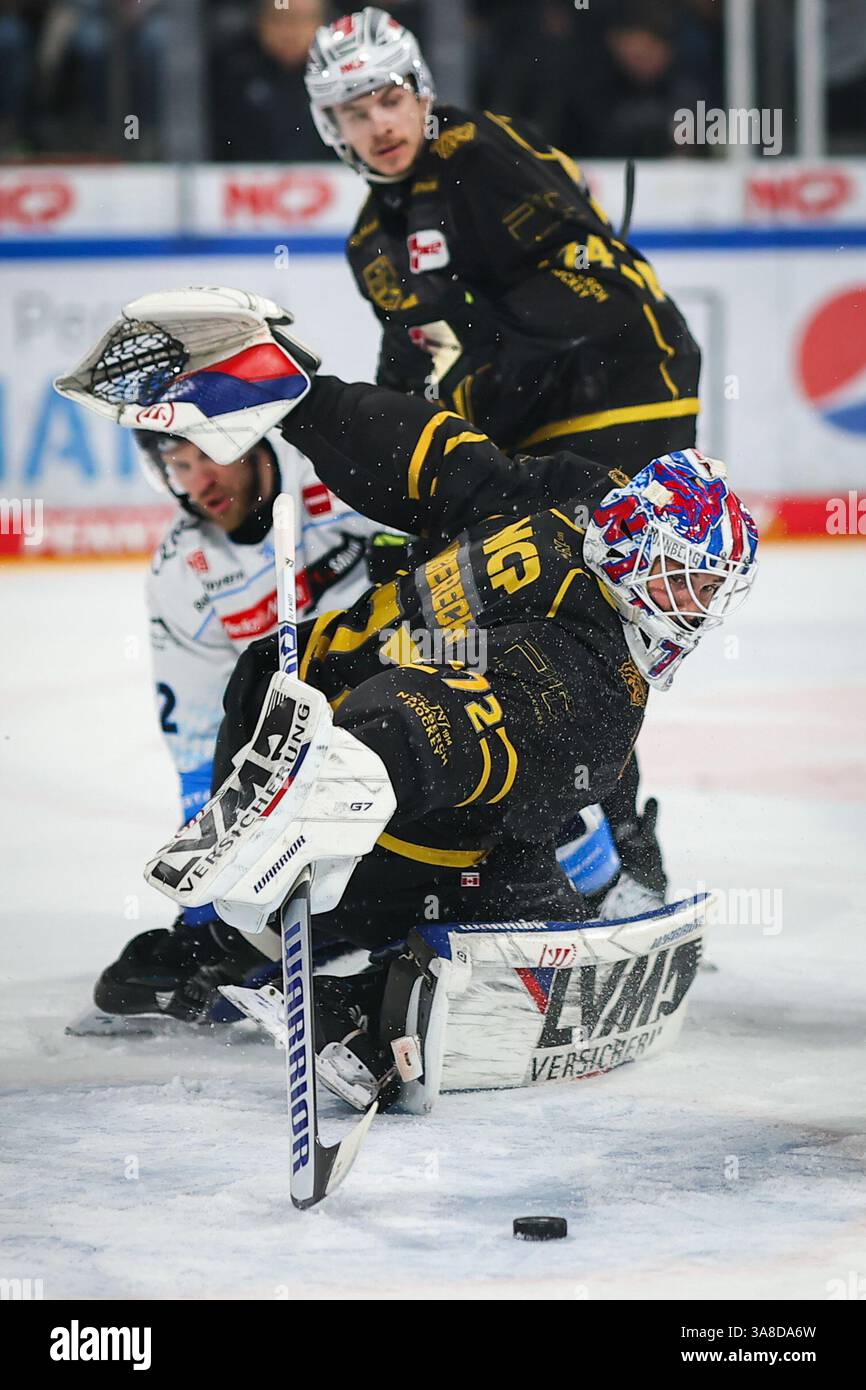 Nuremberg, Germany. 28th Mar, 2025. Ice hockey: DEL, Nuremberg Ice ...