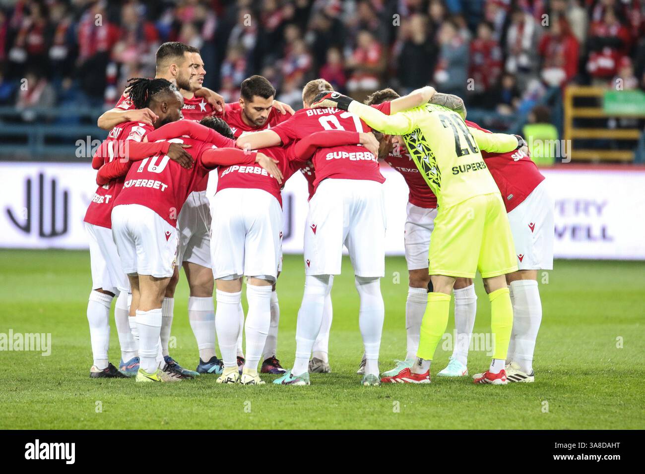 Krakow, Poland. 28th Mar, 2025. football 2024 2025 Betclic 1 Liga Wisla ...