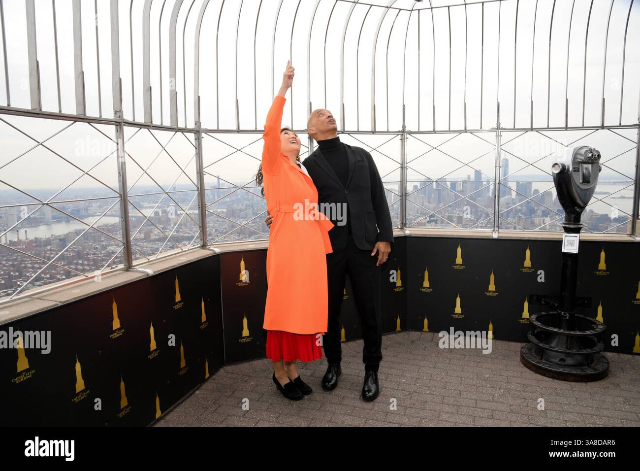 New York, USA. 28th Mar, 2025. Juju Chang and Byron Pitts visit the ...