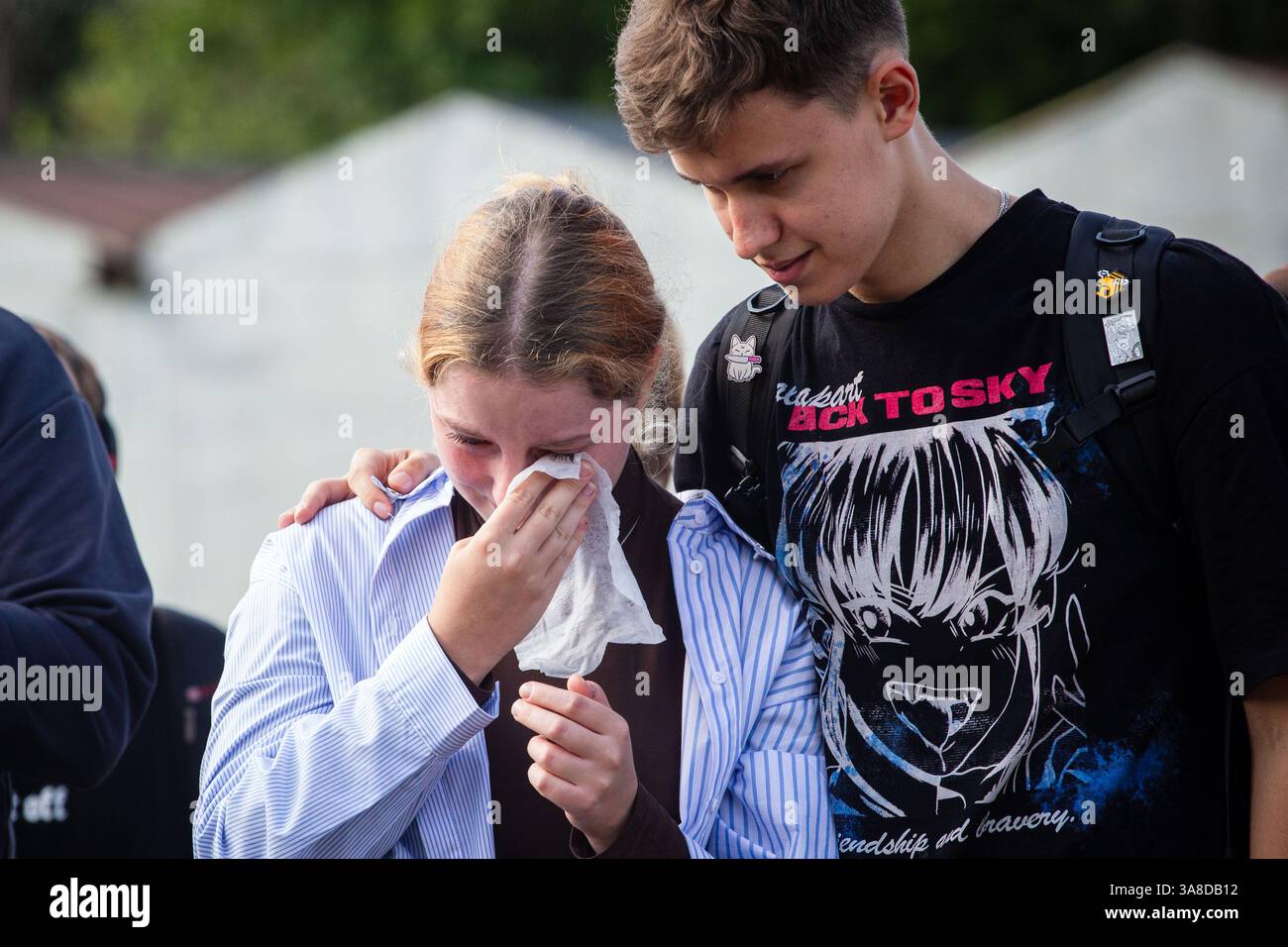 St. Petersburg, Russia. 24th Aug, 2023. People seen mourning in memory ...