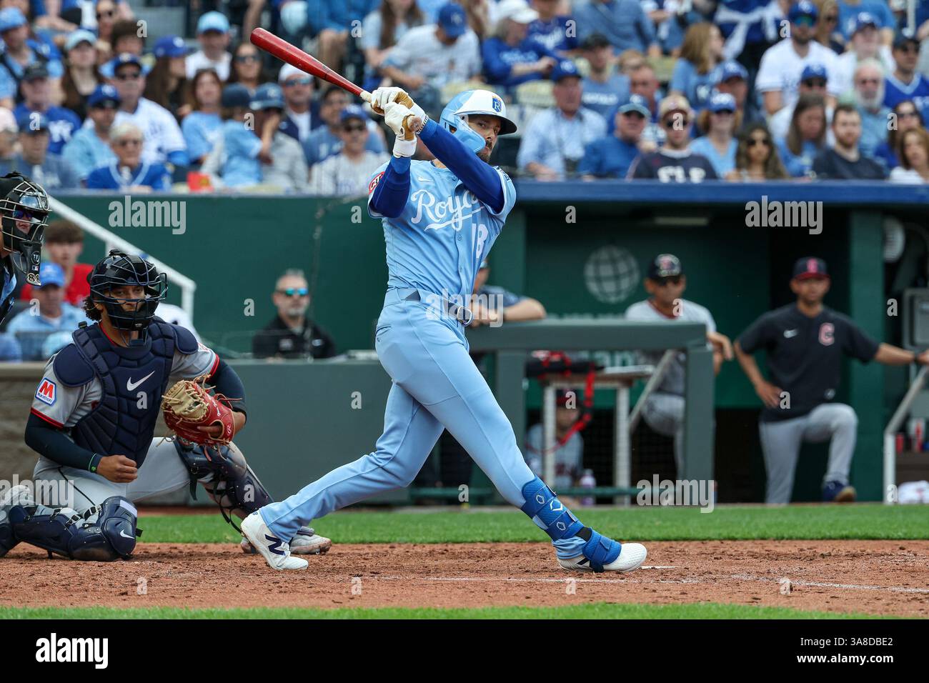 Kansas City, MO, USA. 27th Mar, 2025. Kansas City Royals first baseman ...