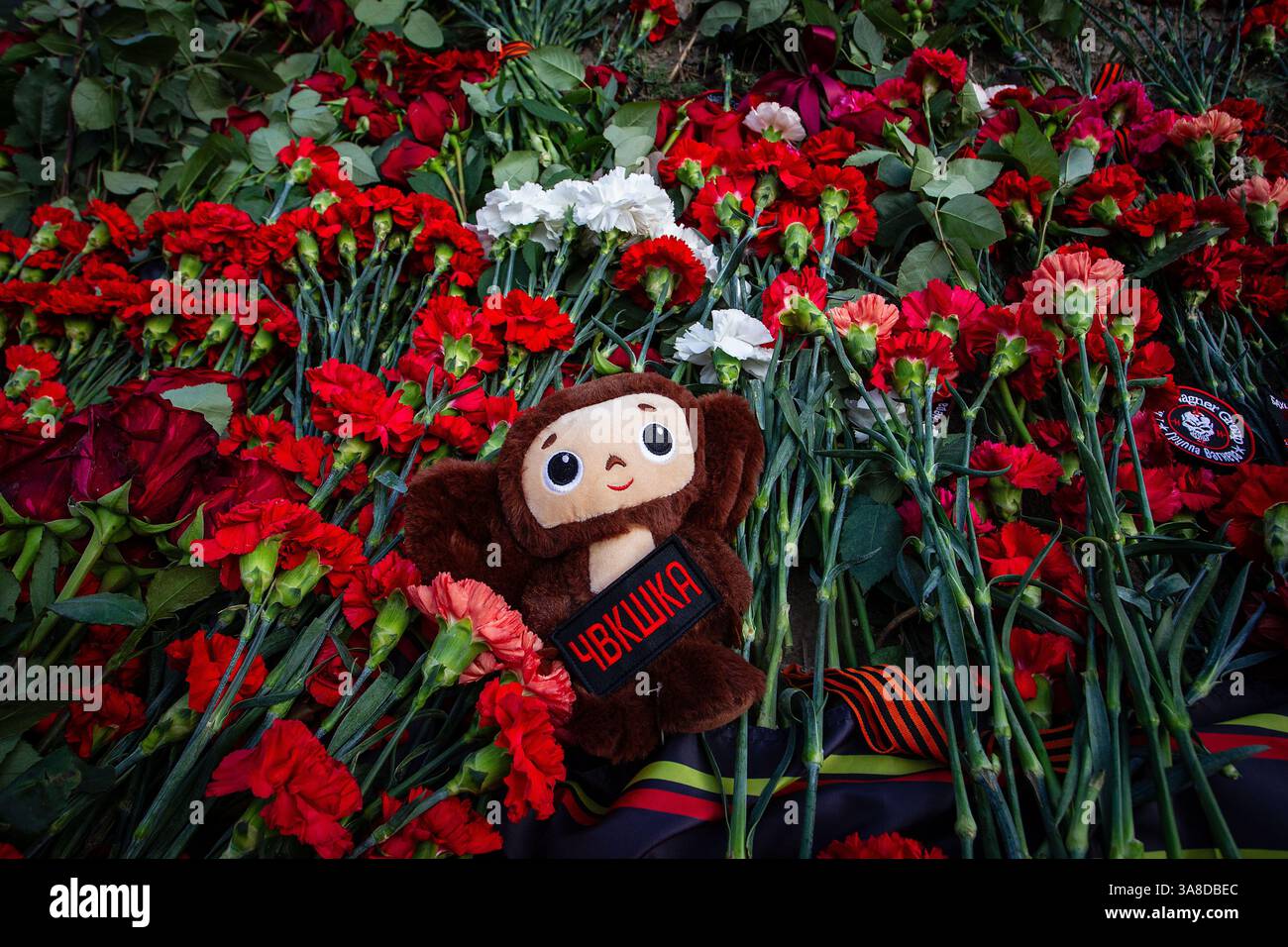 St. Petersburg, Russia. 24th Aug, 2023. Flowers laid in memory of ...