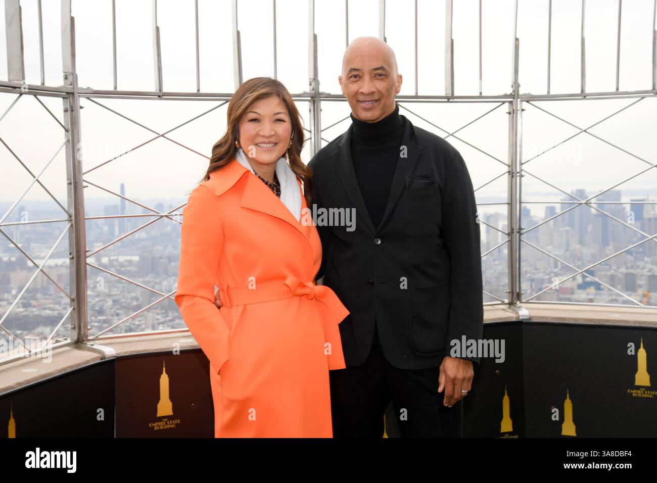 New York, USA. 28th Mar, 2025. Juju Chang and Byron Pitts visit the ...