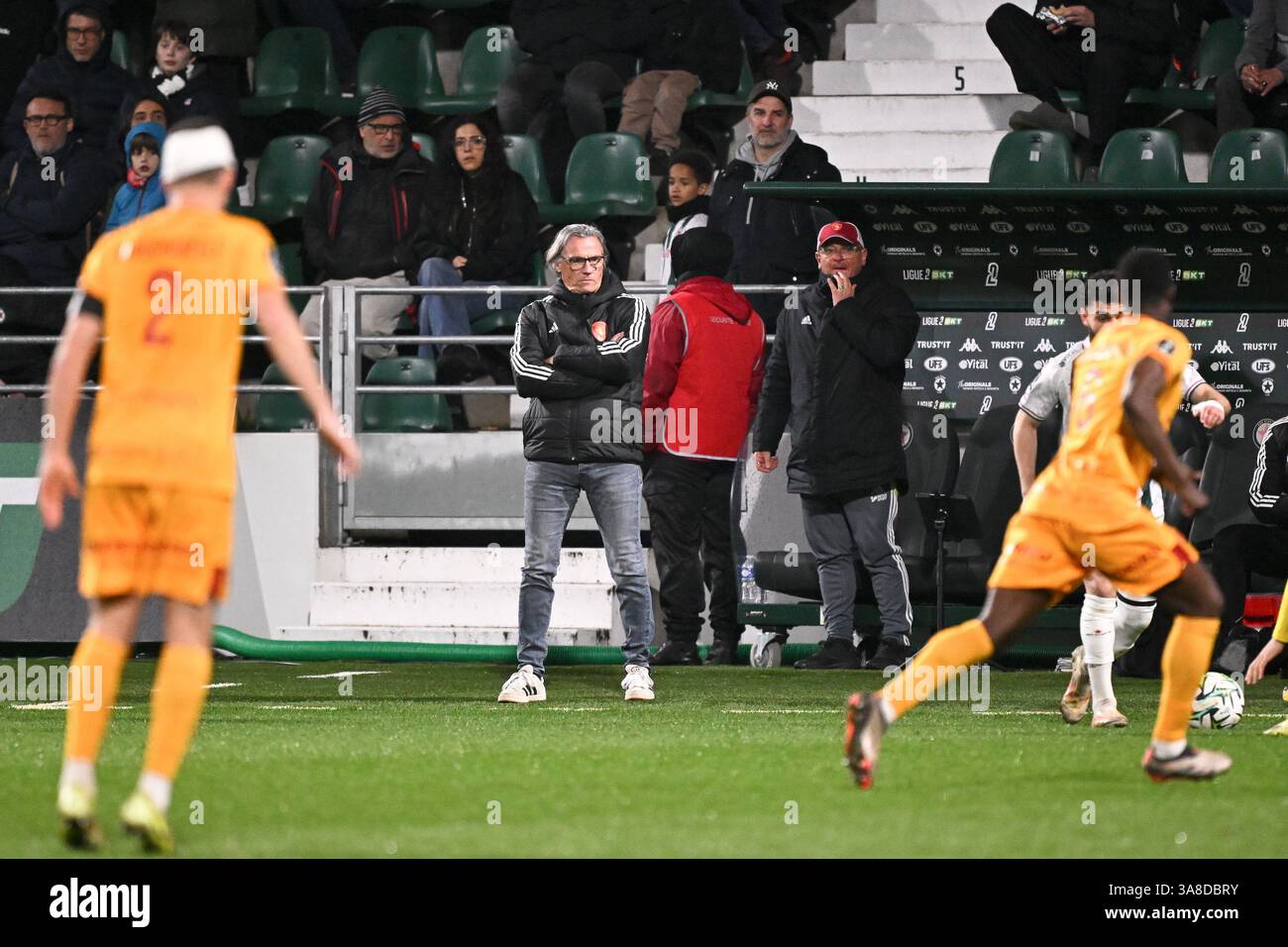 Didier SANTINI (Entraineur Rodez RAF) during the Ligue 2 BKT match ...