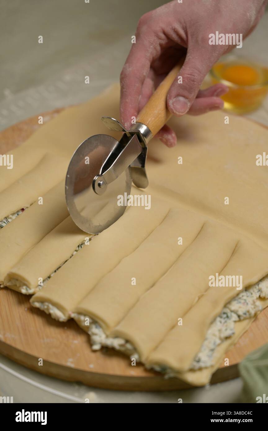 Square sheet dough cut hi-res stock photography and images - Alamy