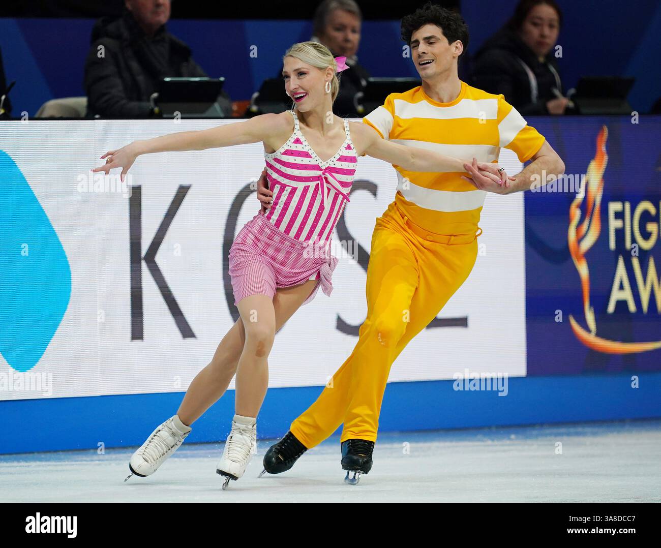 Boston, United States. 28th Mar, 2025. Piper Gilles and Paul Poirier of ...