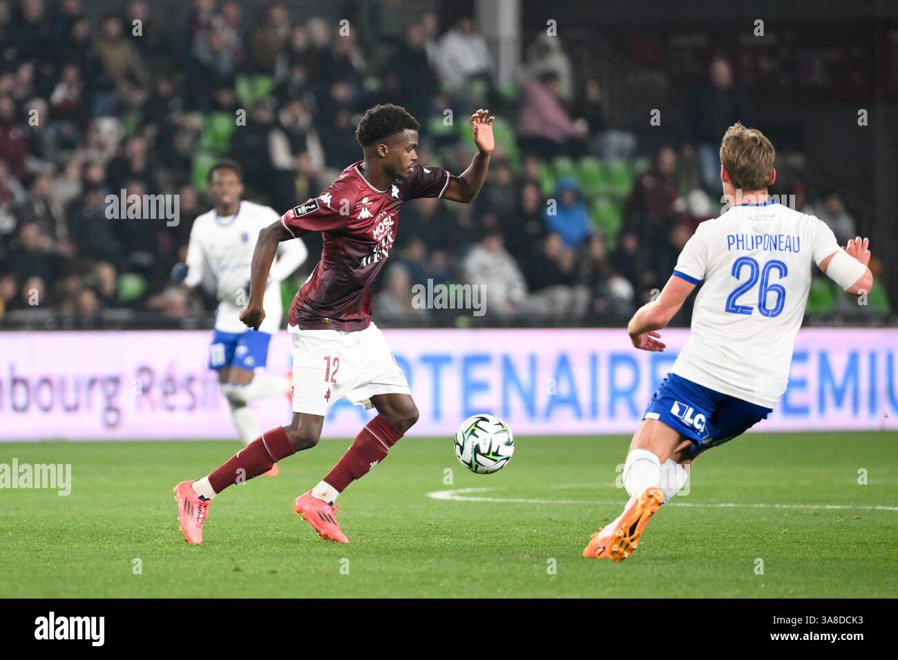 12 Alpha Amadou TOURE (fcm) during the Ligue 2 BKT match between Metz ...