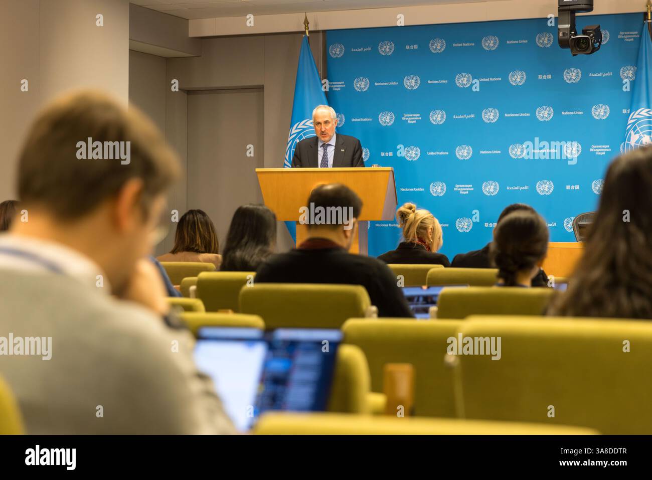 New York, United Of States. 28th Mar, 2025. Stéphane Dujarric ...