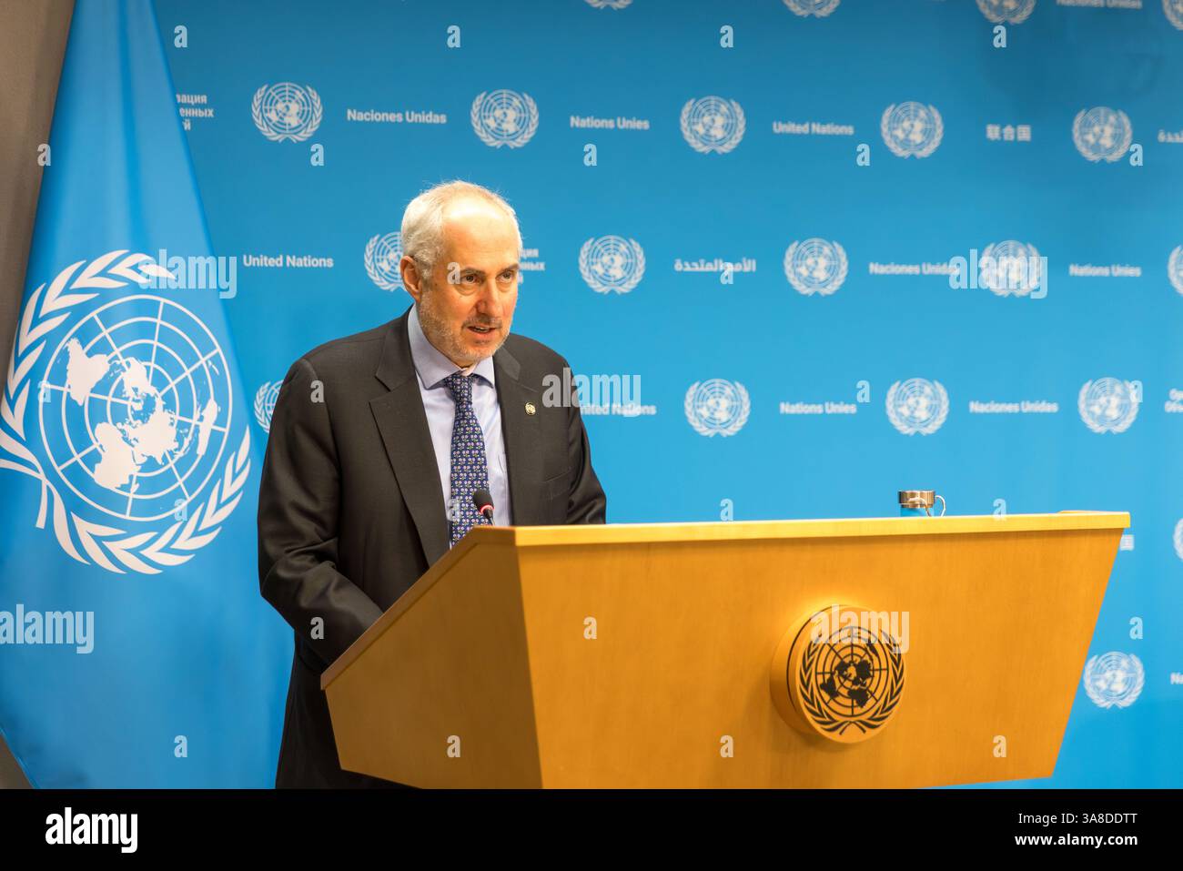 New York, United Of States. 28th Mar, 2025. Stéphane Dujarric ...