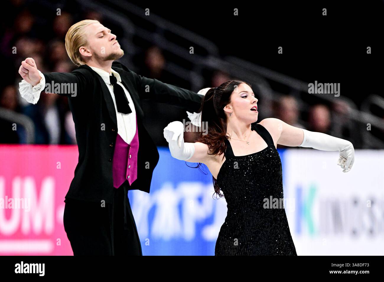 Boston, USA. 28th Mar 2025. Zoe LARSON & Andrii KAPRAN (UKR), during ...