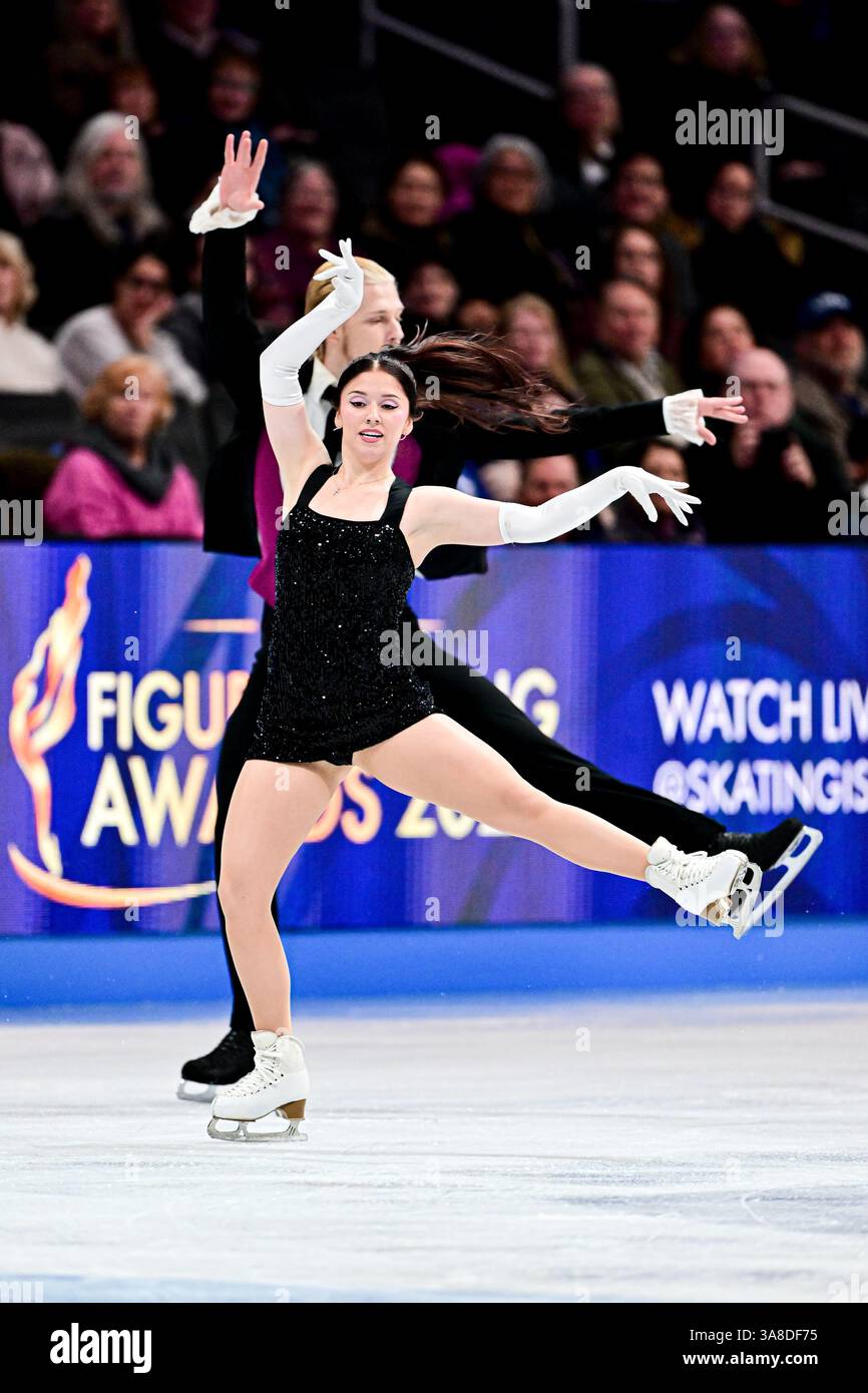 Boston, USA. 28th Mar 2025. Zoe LARSON & Andrii KAPRAN (UKR), during ...