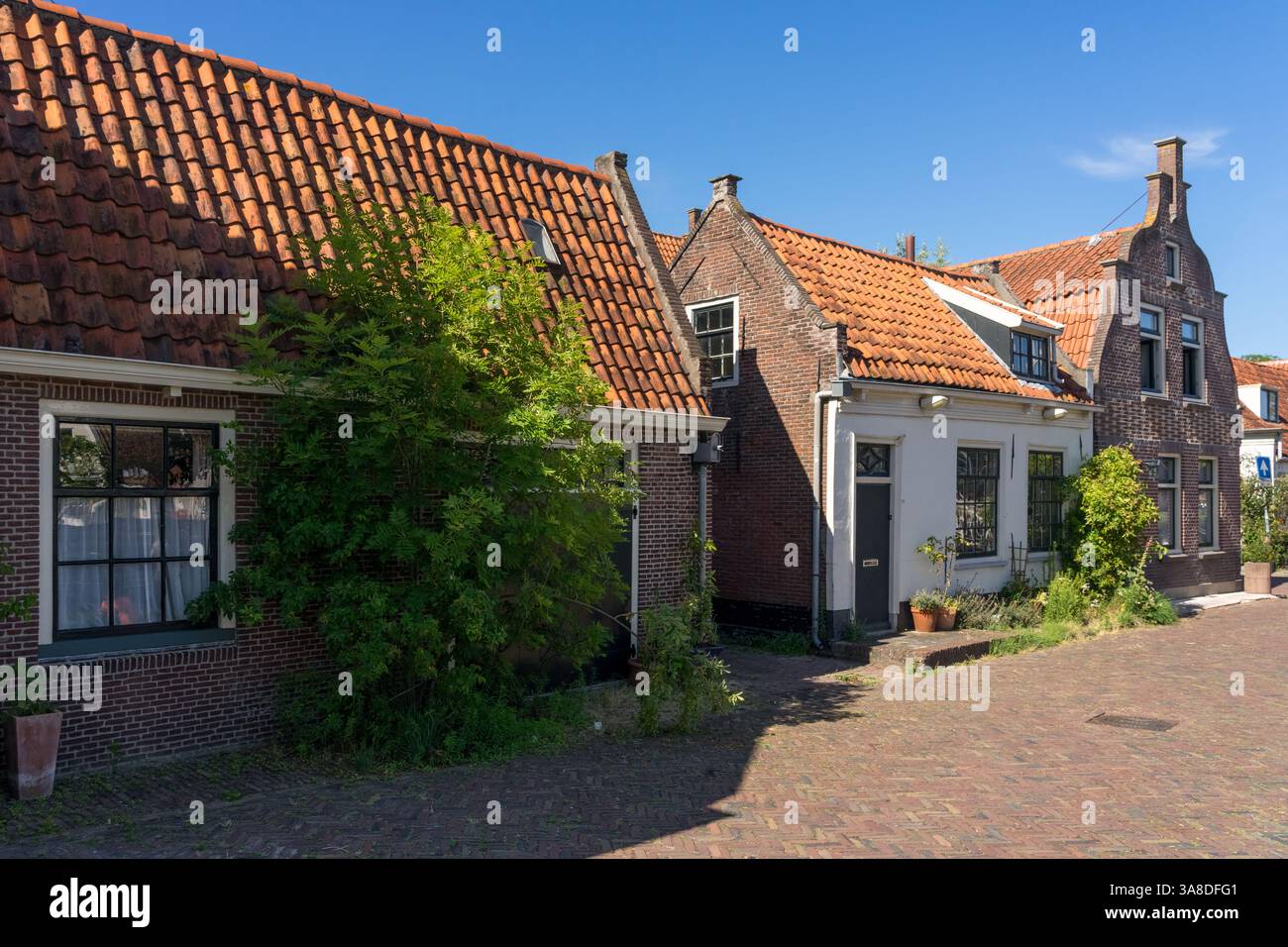 EDAM, NETHERLANDS - JULY 10, 2023: Street of the beautiful city of Edam ...