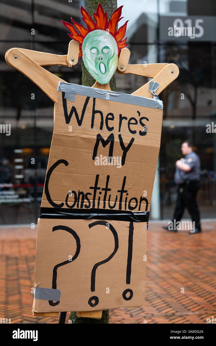 Seattle, USA. 28th Mar 2025. The ongoing Federal Friday Henry M ...