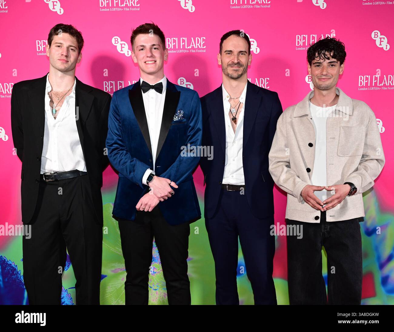 LONDON, UK. 28th Mar, 2025. Alexander Lincoln, Liam Calvert, Diego ...