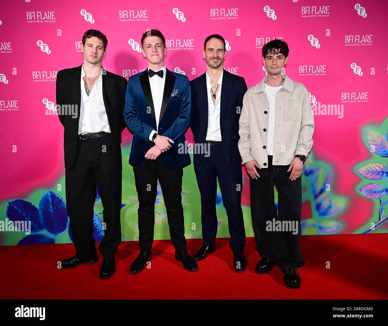 LONDON, UK. 28th Mar, 2025. Alexander Lincoln, Liam Calvert, Diego ...