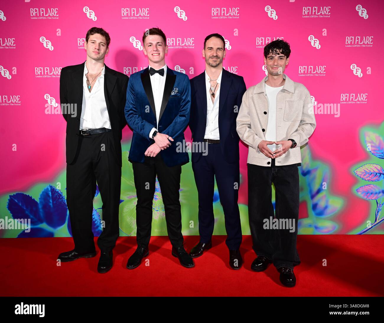 LONDON, UK. 28th Mar, 2025. Alexander Lincoln, Liam Calvert, Diego ...