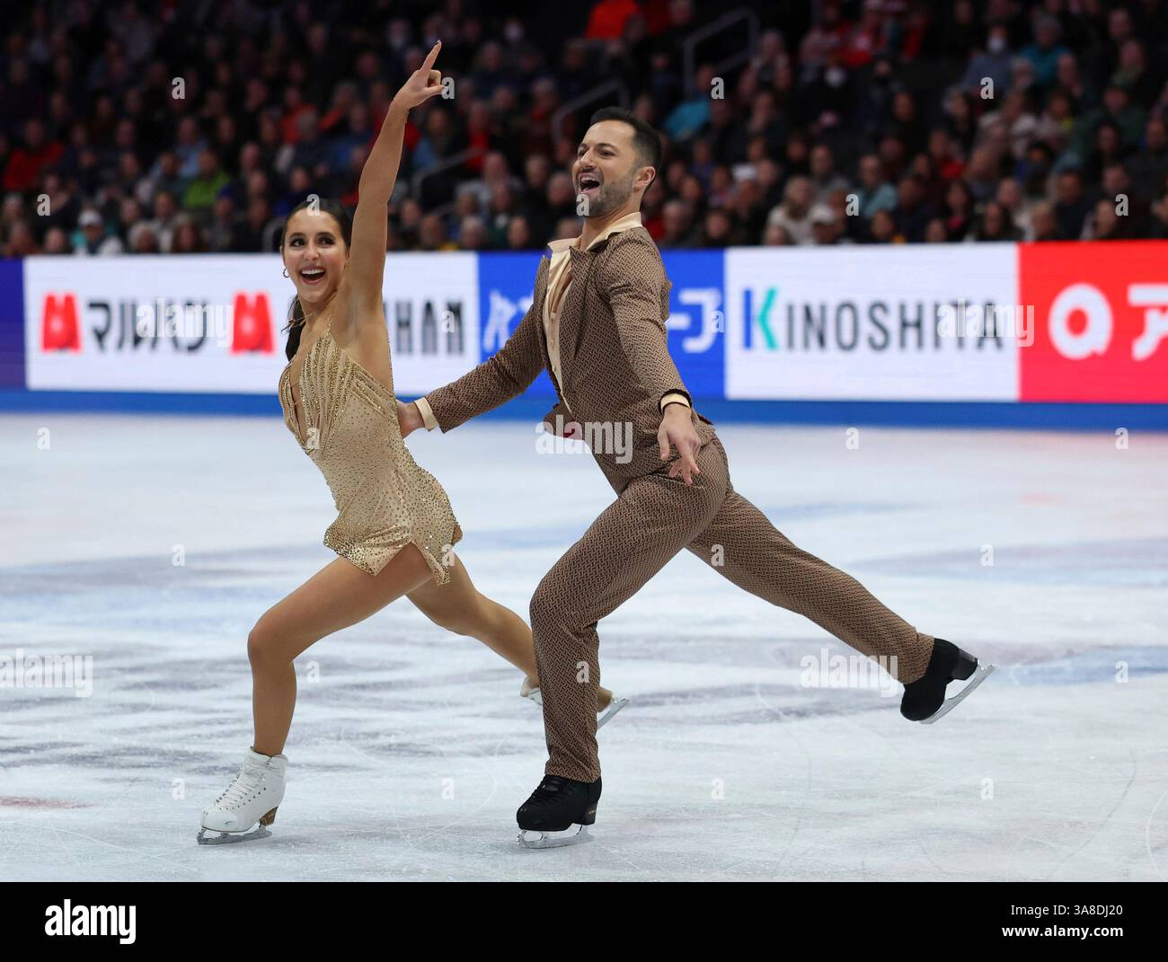 Lilah FEAR and Lewis GIBSON of Great Britain perform during the rhythm ...