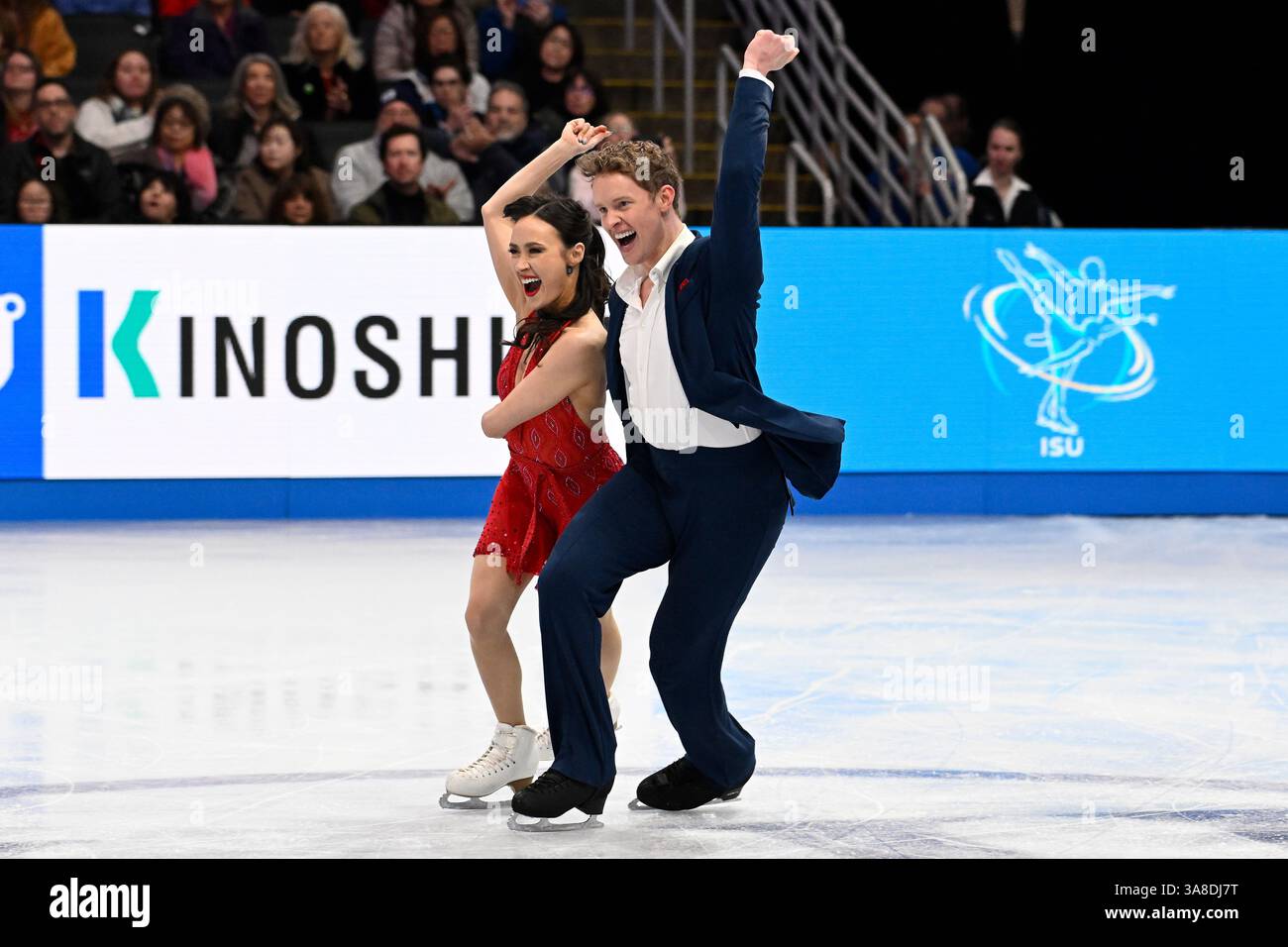 Boston, Mass. 28th Mar, 2025. Madison Chock and Evan Bates of United ...
