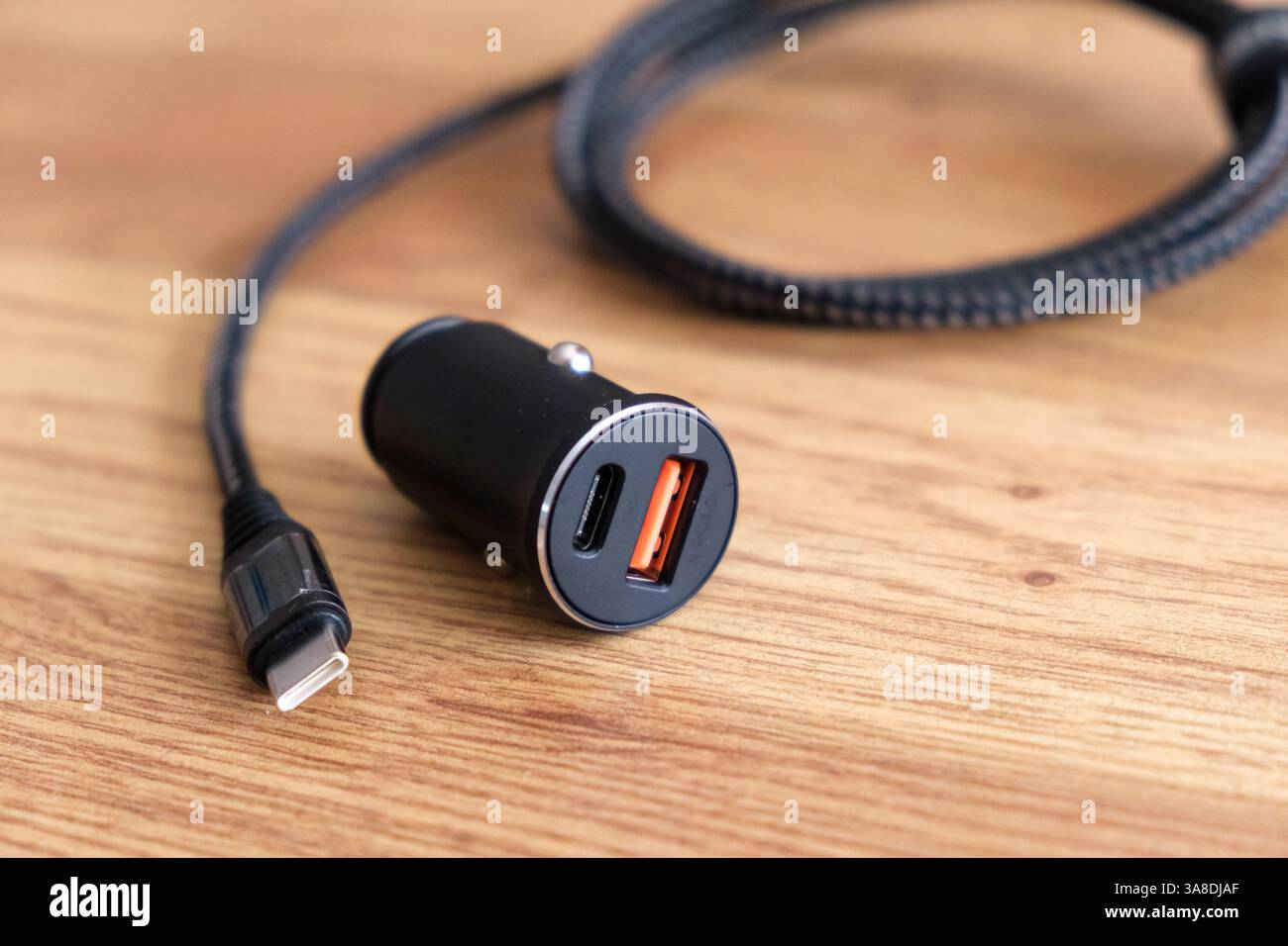 This USB C car charger features a dual-port design with fast charging ...