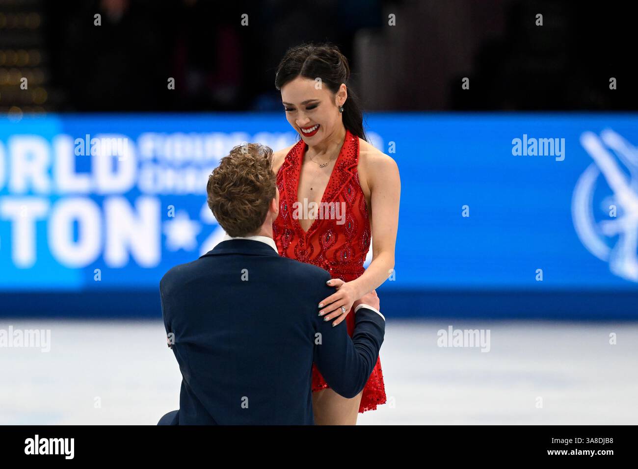 Boston, Mass. 28th Mar, 2025. Madison Chock and Evan Bates of United ...