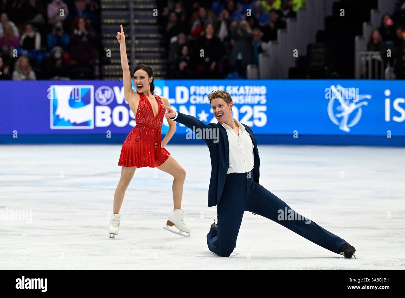 Boston, Mass. 28th Mar, 2025. Madison Chock and Evan Bates of United ...
