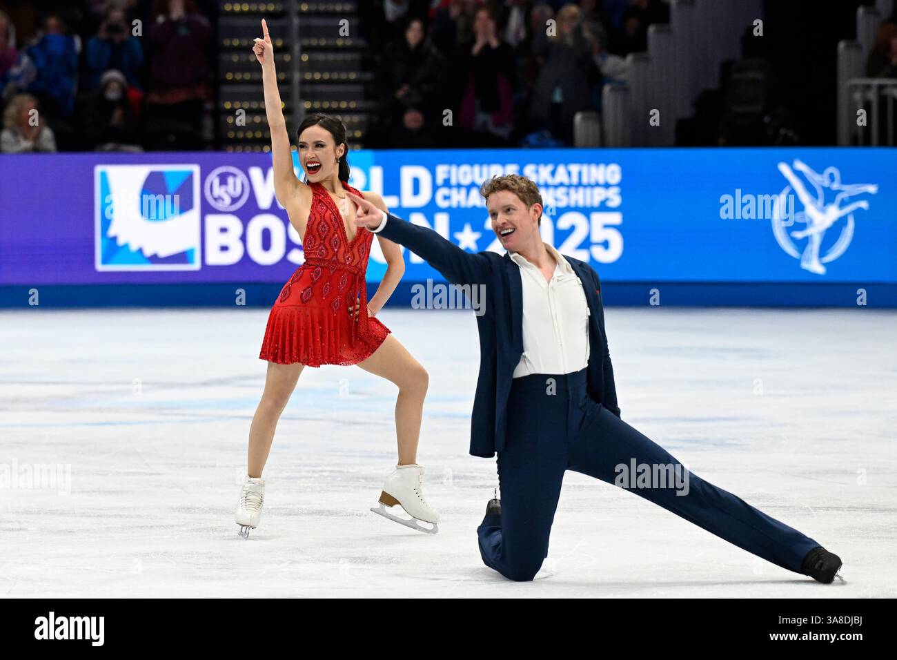 Boston, Mass. 28th Mar, 2025. Madison Chock and Evan Bates of United ...