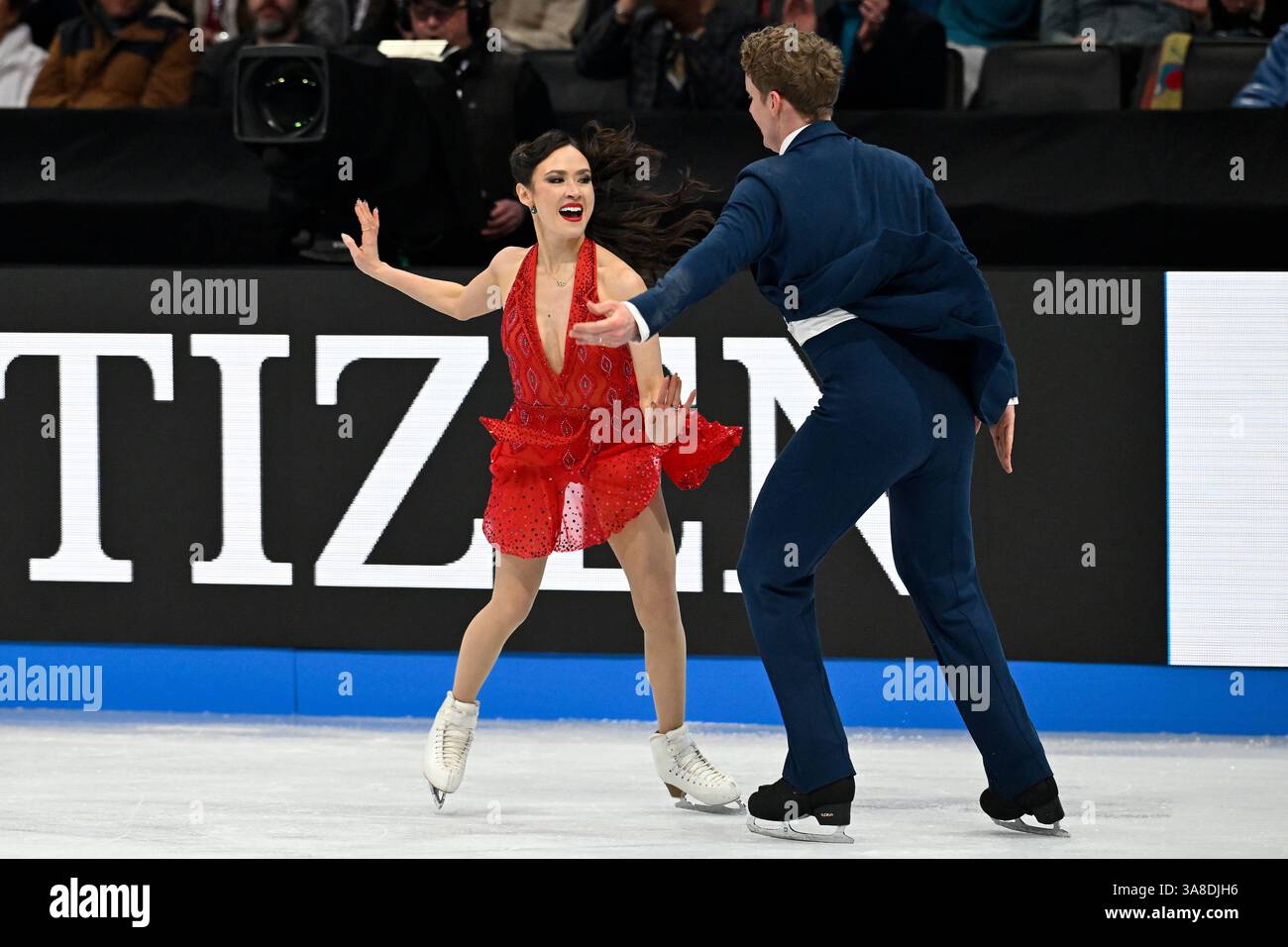 Boston, Mass. 28th Mar, 2025. Madison Chock and Evan Bates of United ...