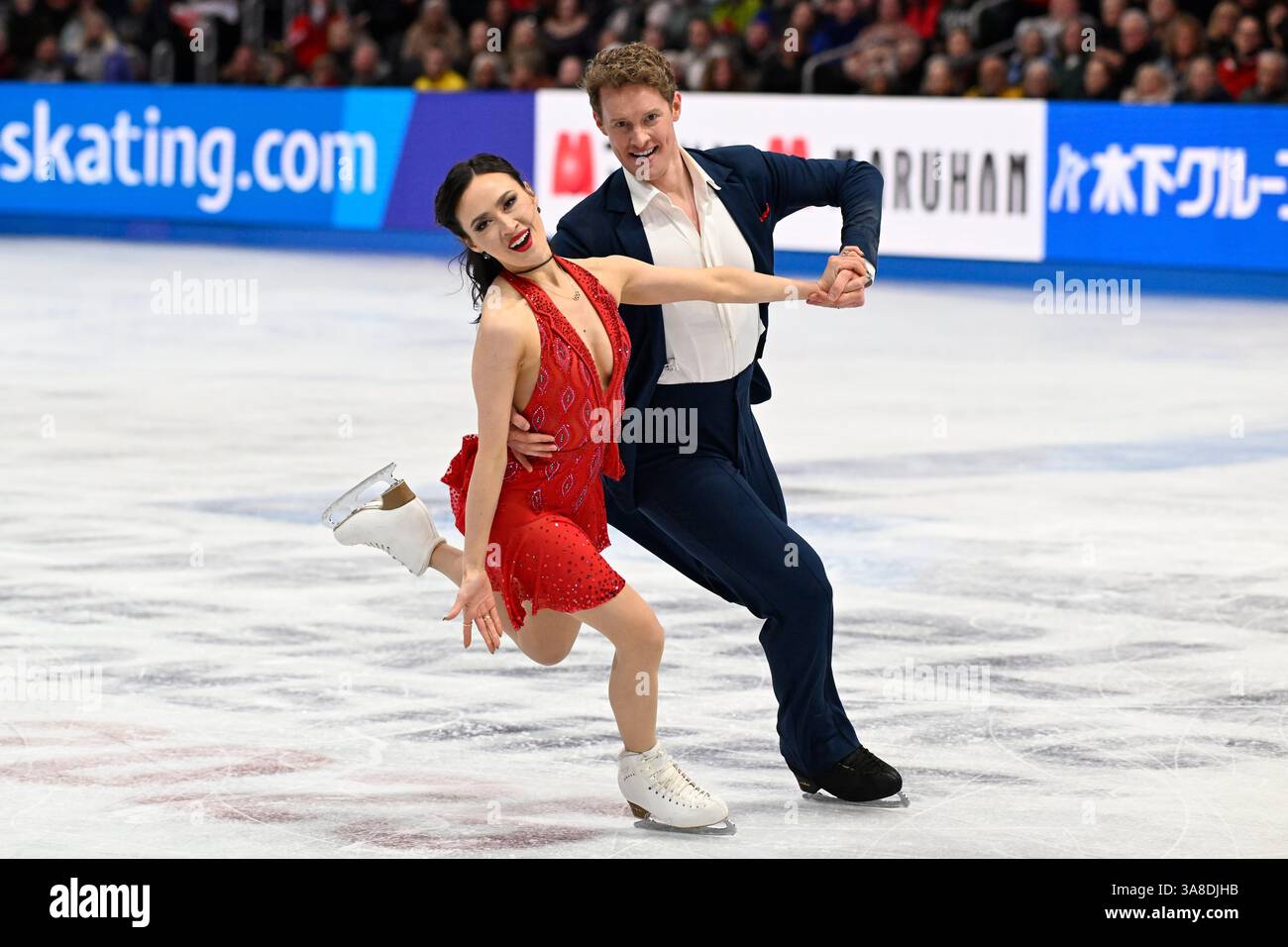 Boston, Mass. 28th Mar, 2025. Madison Chock and Evan Bates of United ...