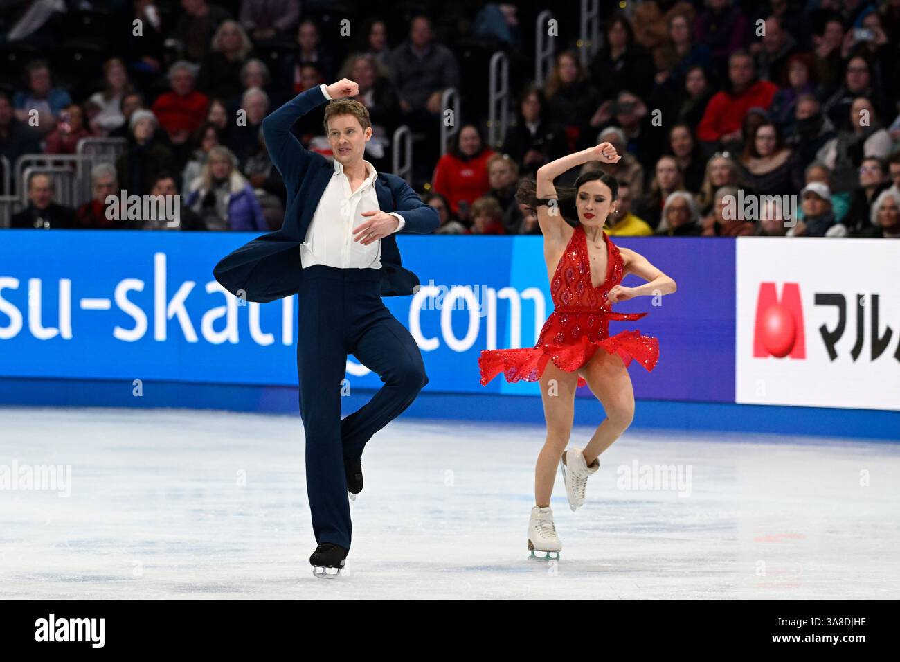 Boston, Mass. 28th Mar, 2025. Madison Chock and Evan Bates of United ...