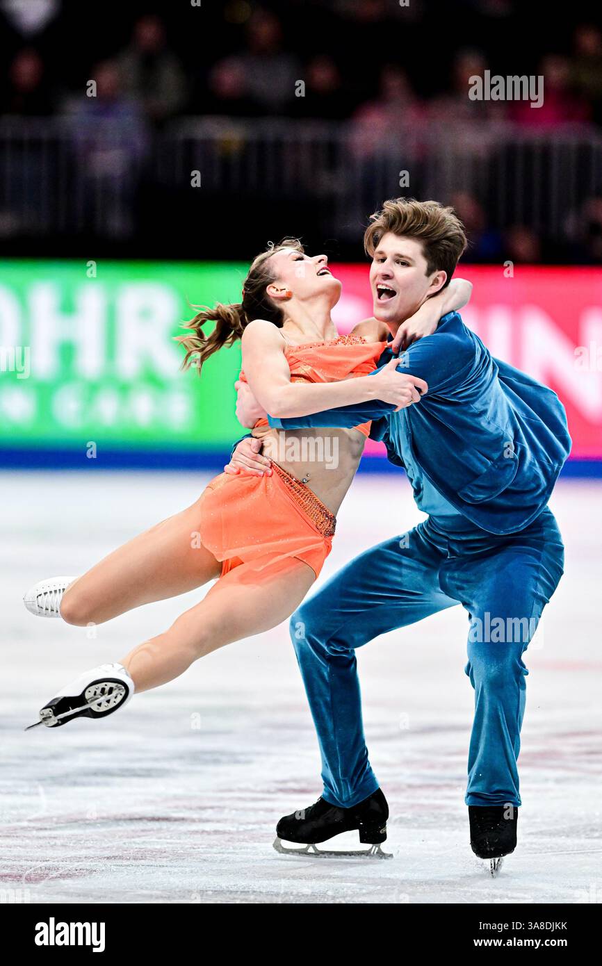 Boston, USA. 28th Mar 2025. Carolane SOUCISSE & Shane FIRUS (IRL ...
