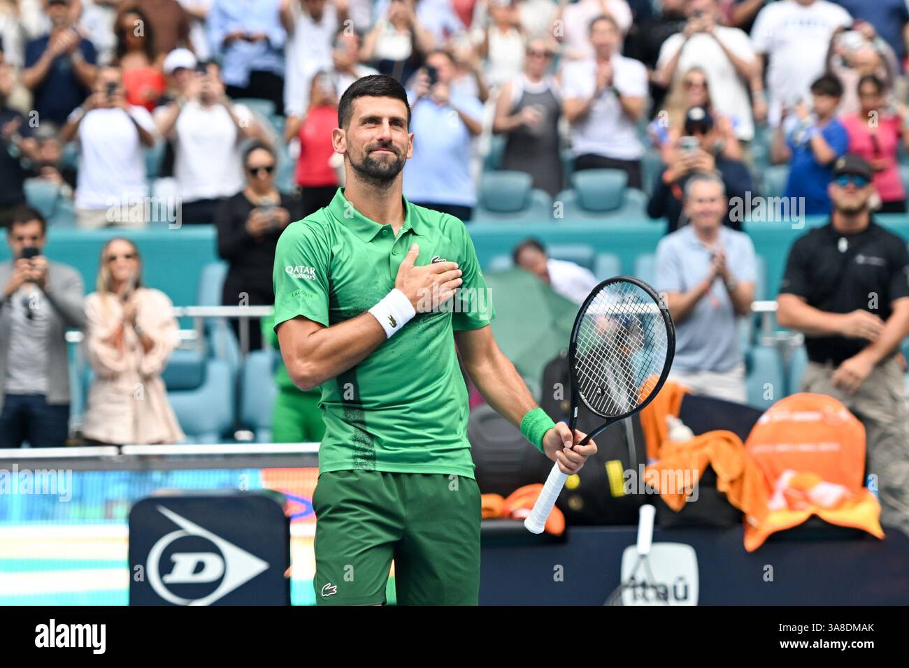 Miami, Florida, USA. 28th Mar, 2025. Novak Djokovic (SRB) defeats ...