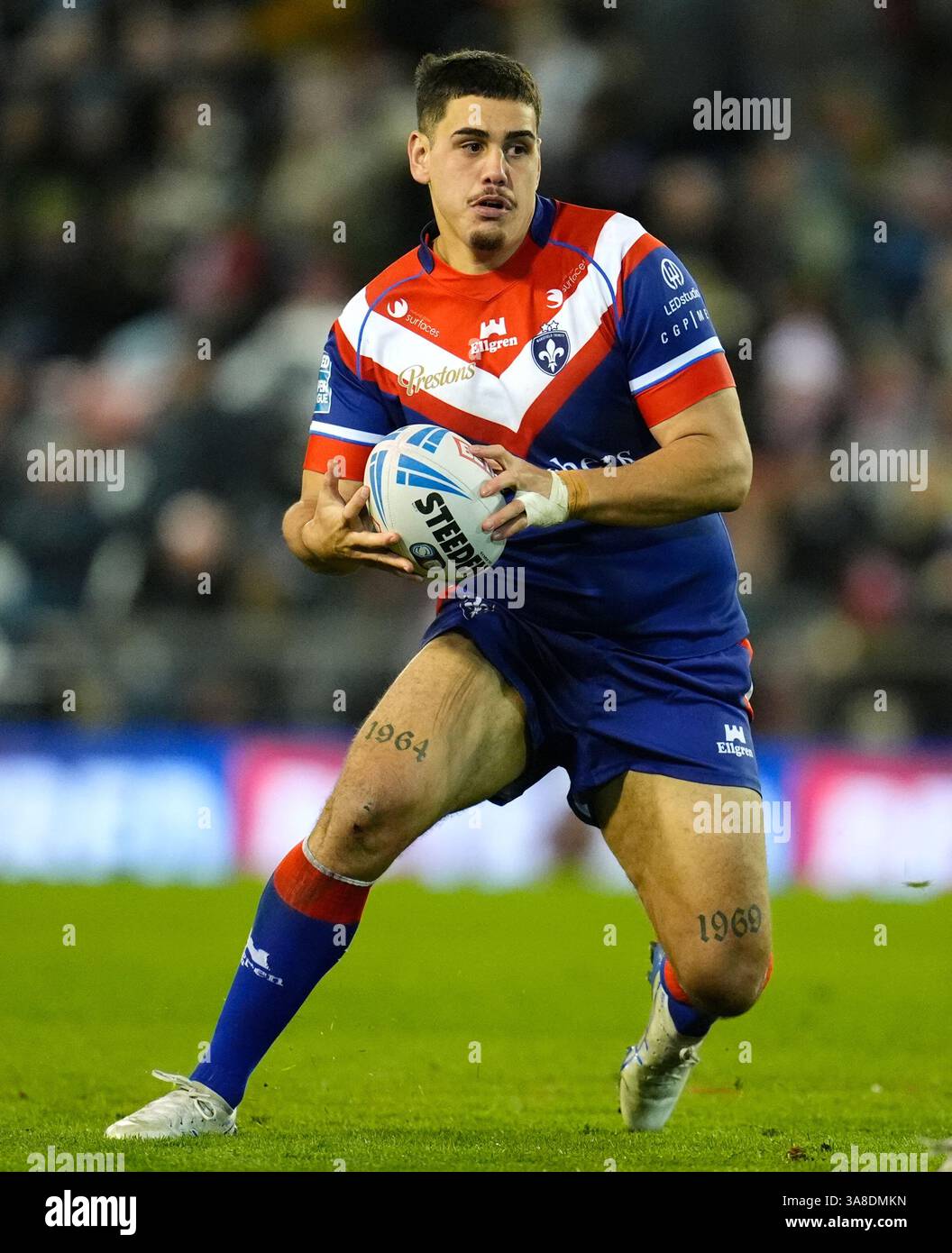 Wakefield Trinity's Caleb Hamlin-Uele during the Betfred Super League ...