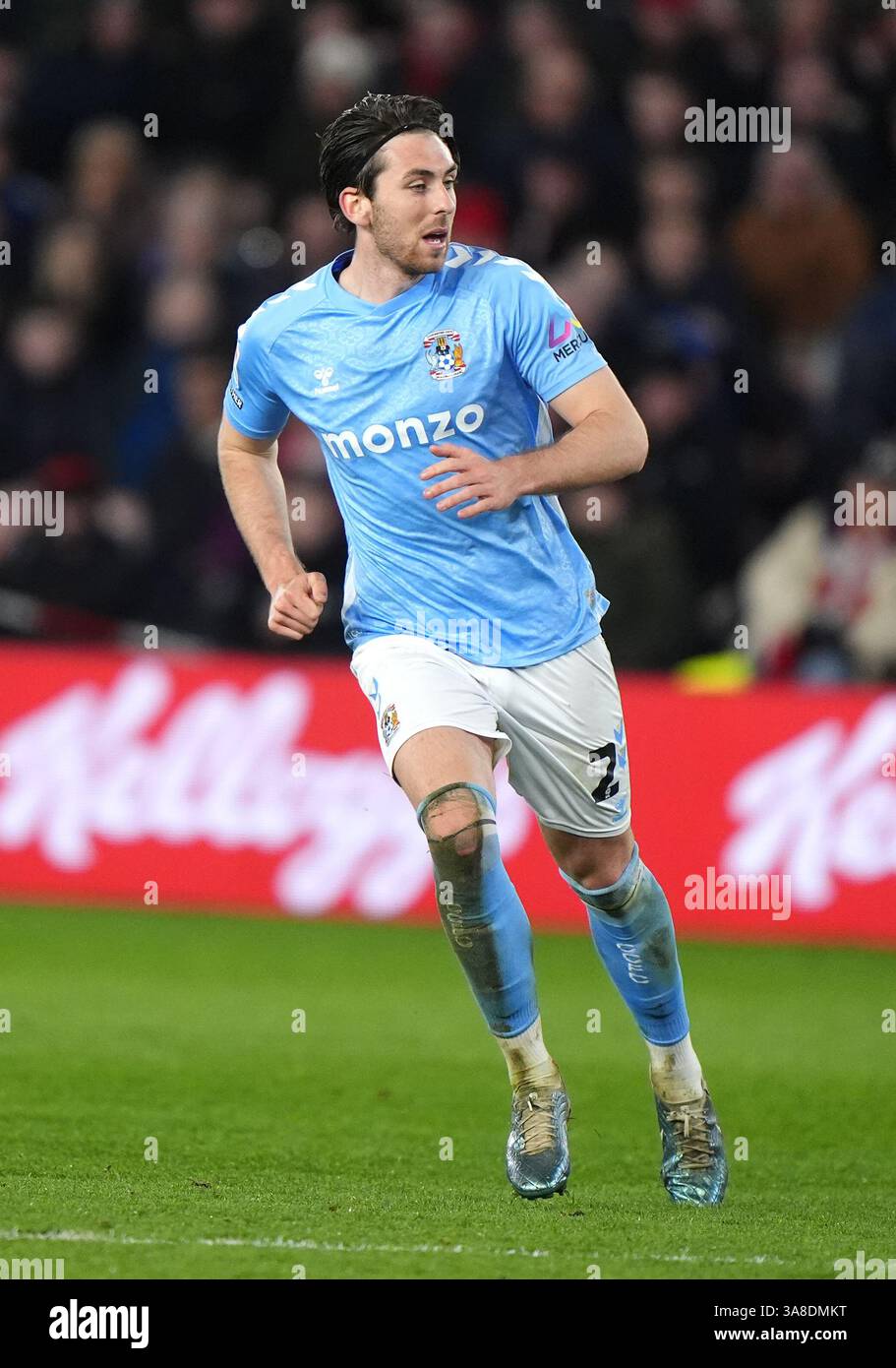 Coventry City's Luis Binks during the Sky Bet Championship match at ...