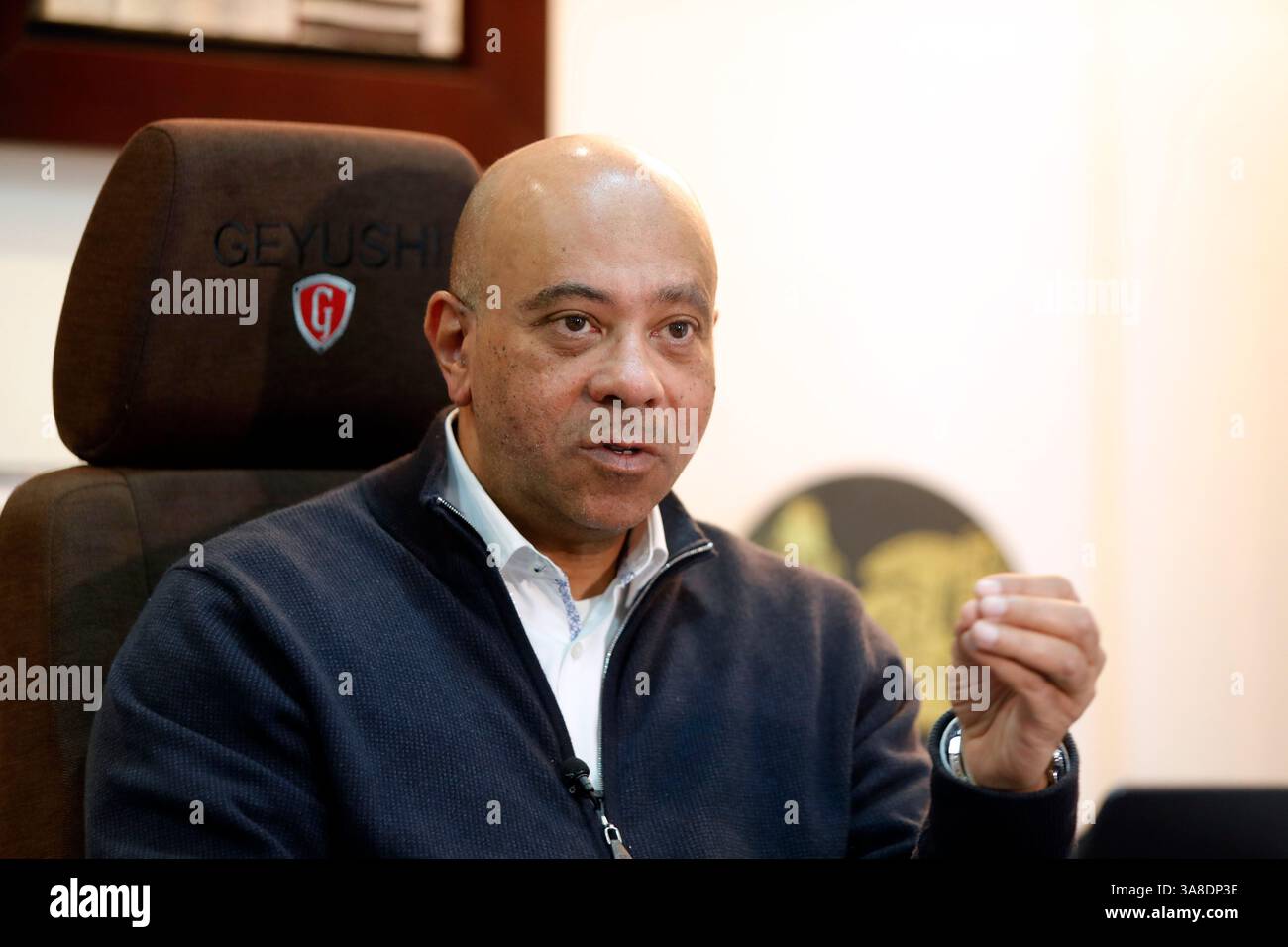 Sharqia, Egypt. 10th Mar, 2025. Khaled Geyushi, vice chairman of Egypt's Geyushi Automotive ...