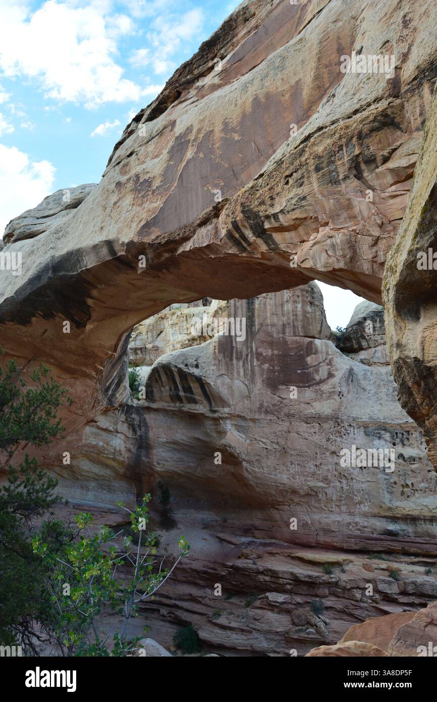 Arch at Hickman Bridge in Capitol Reef National Park Utah Stock Photo ...