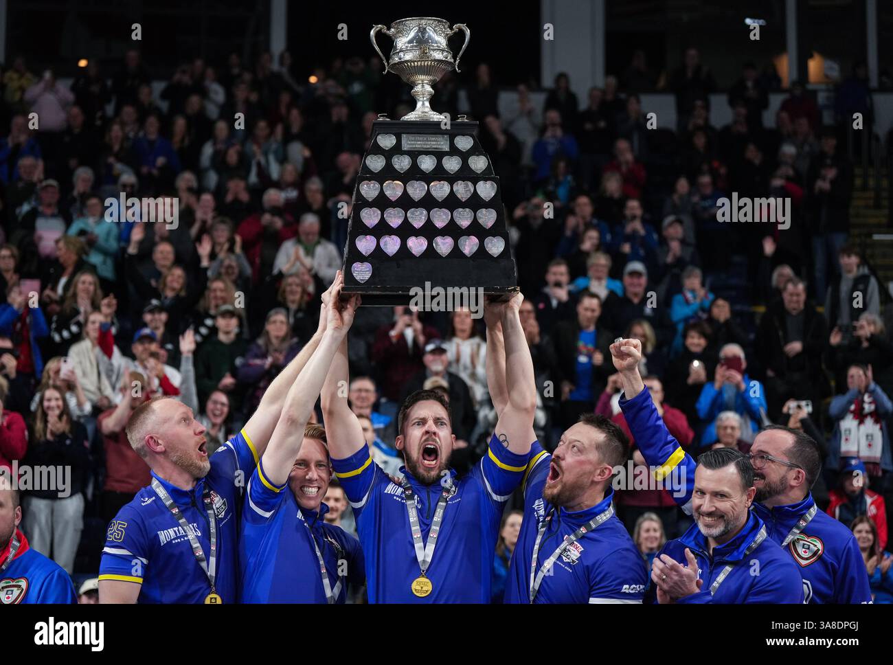 Kelowna, Canada. 09th Mar, 2025. Alberta-Jacobs skip Brad Jacobs, from ...