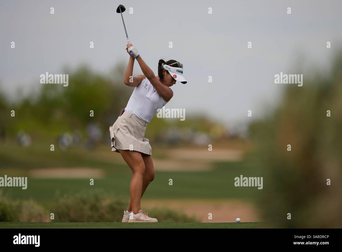 Lydia Ko, of New Zealand, hits from the eighth tee during the second ...