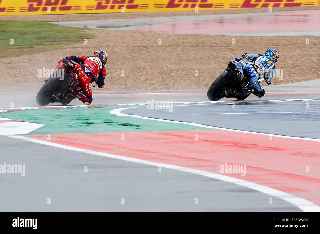 The Americas. 28th Mar, 2025. Alex Marquez (73) with BK8 Gresini Racing ...
