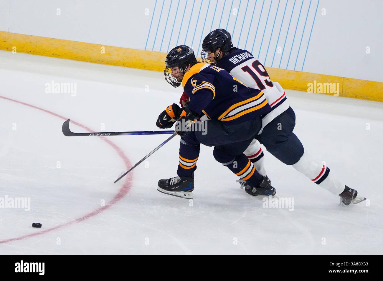 ALLENTOWN, PA - MARCH 28: Quinnipiac Bobcats Defenseman Charlie Leddy ...