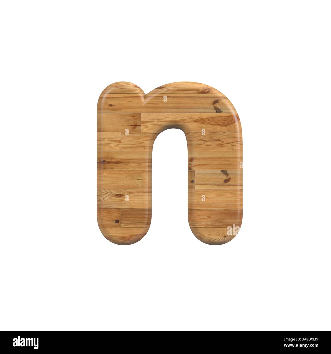 Wood letter N - Small 3d pine font - Suitable for Decoration, nature or ...